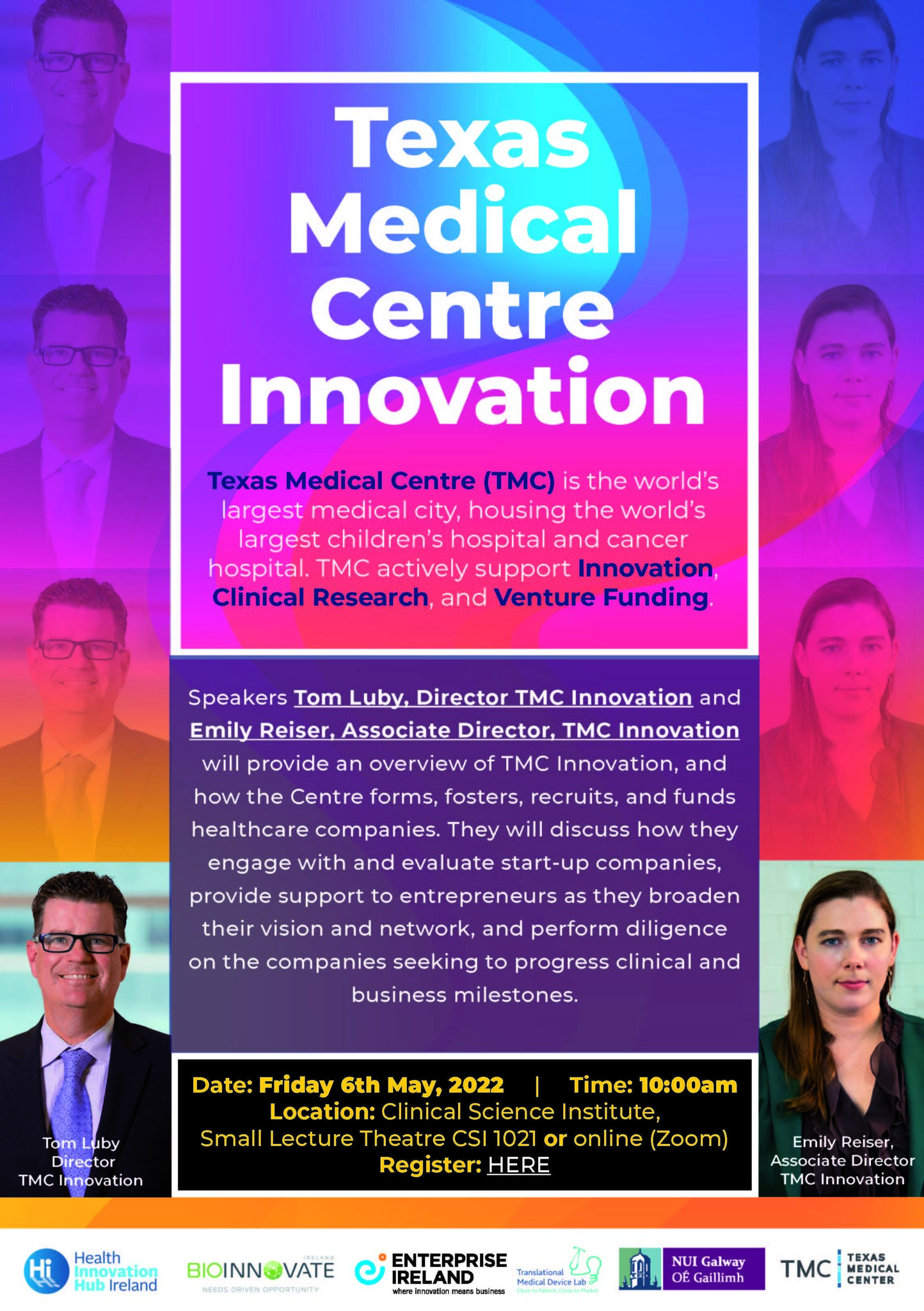 Delegation from Texas Medical Centre to deliver talk in Galway – Health ...